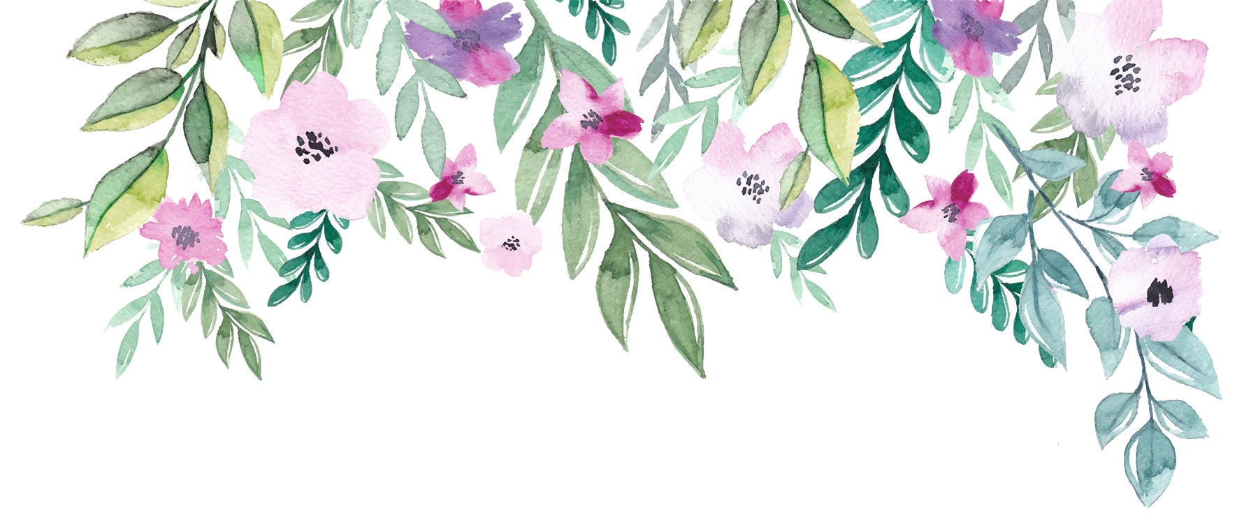 Floral Wall Decals Flower Wall Decal Flowers Wall Decals | Etsy