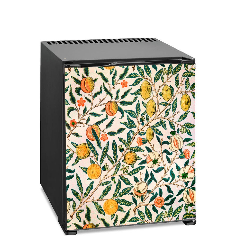 MINI Fridge Wrap Lemons, Vintage Fridge Vinyl Cover, Mini Fridge Decal ...