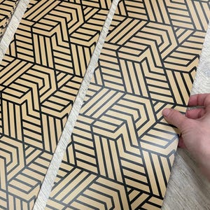 Stair Riser Decals Art Deco, Gold Pattern Stair Decals, Staircase Decal ...