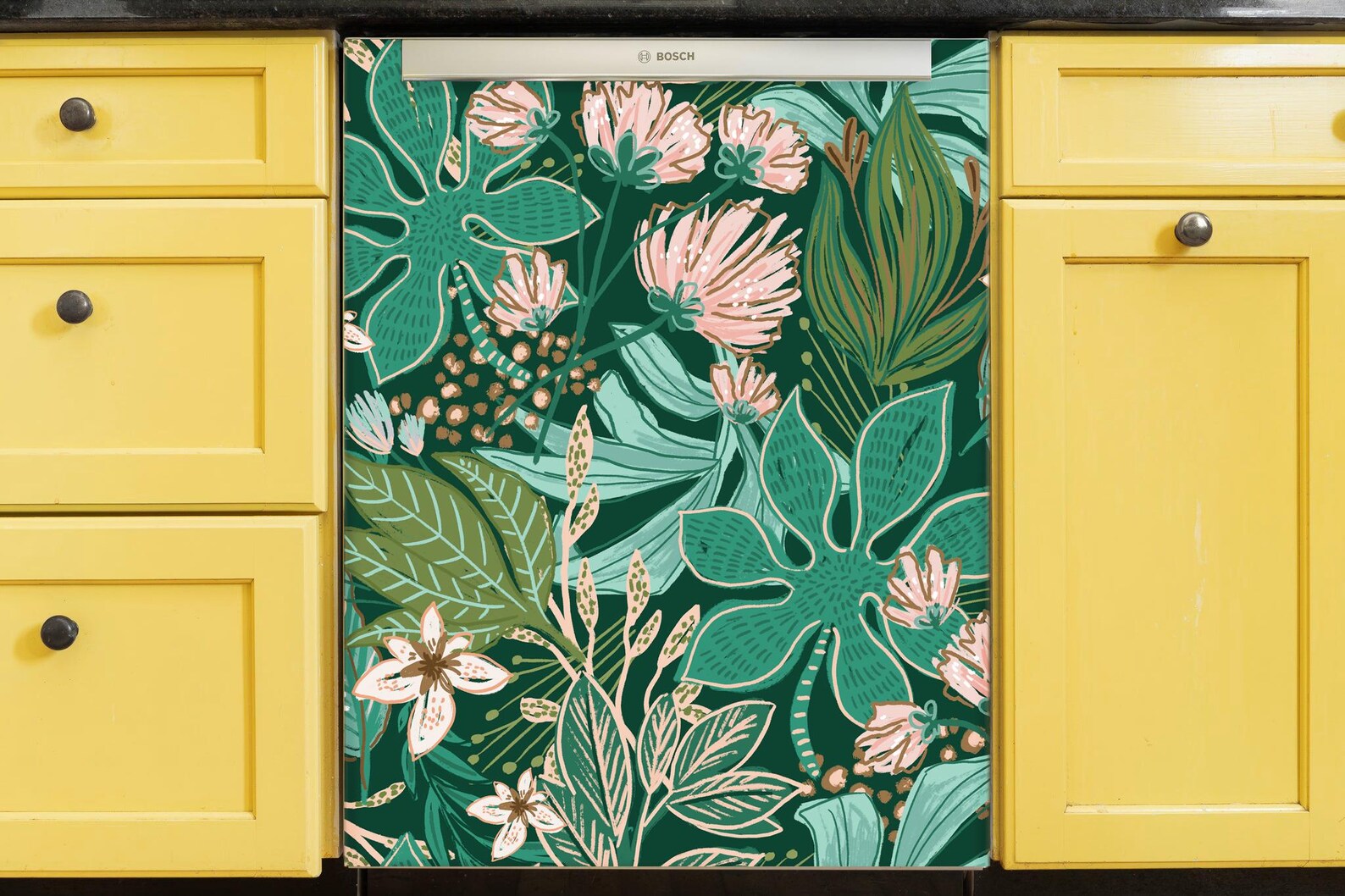 Fridge Wrap Tropical Refrigerator Wrap Vinyl Side by Side Fridge Decal ...