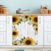 Farmhouse Fridge Wrap Sunflower Wood Refrigerator Wrap Vinyl Side by ...