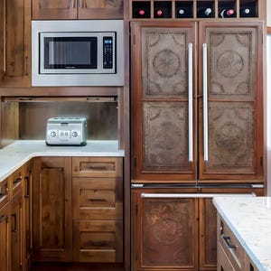 Farmhouse Fridge Wrap Pie Safe, Refrigerator Wrap Vinyl Side by Side ...
