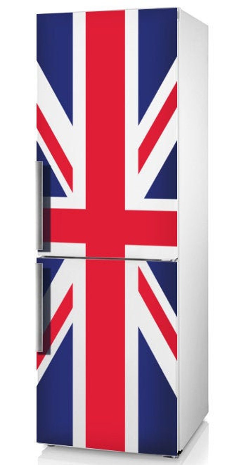 Fridge Decals, UK Flag Fridge Decal, Refrigerator Decal, Fridge Wrap ...