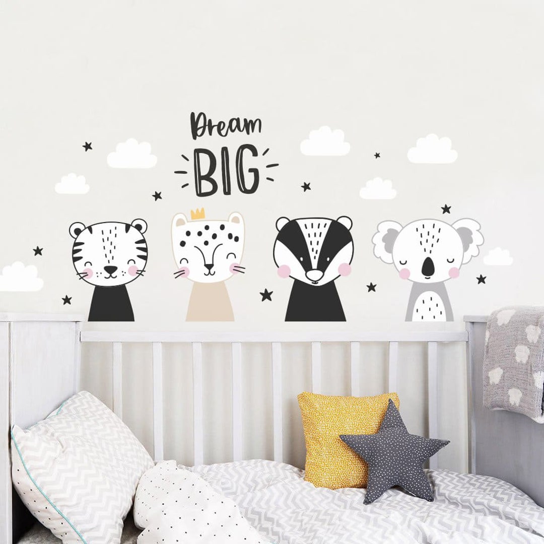 Safari Animals Wall Decals Nursery Neutral, Safari Wall Decal for ...