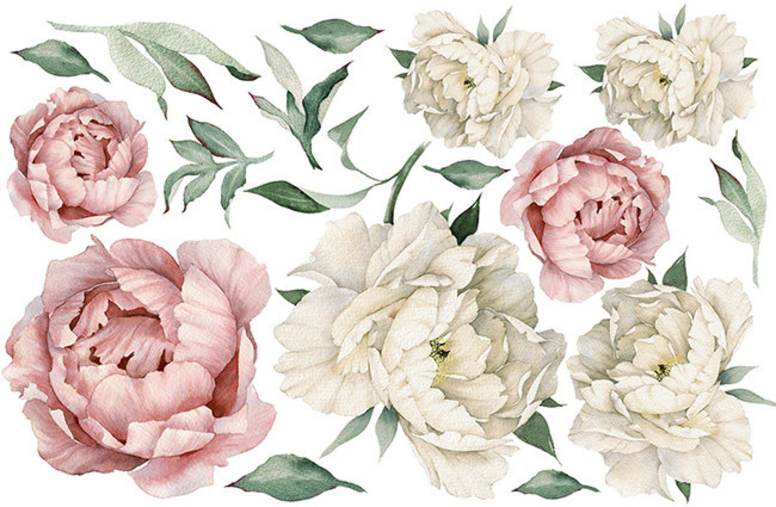 Large Peony Wall Decal Large Peonies Wall Decals Peony - Etsy