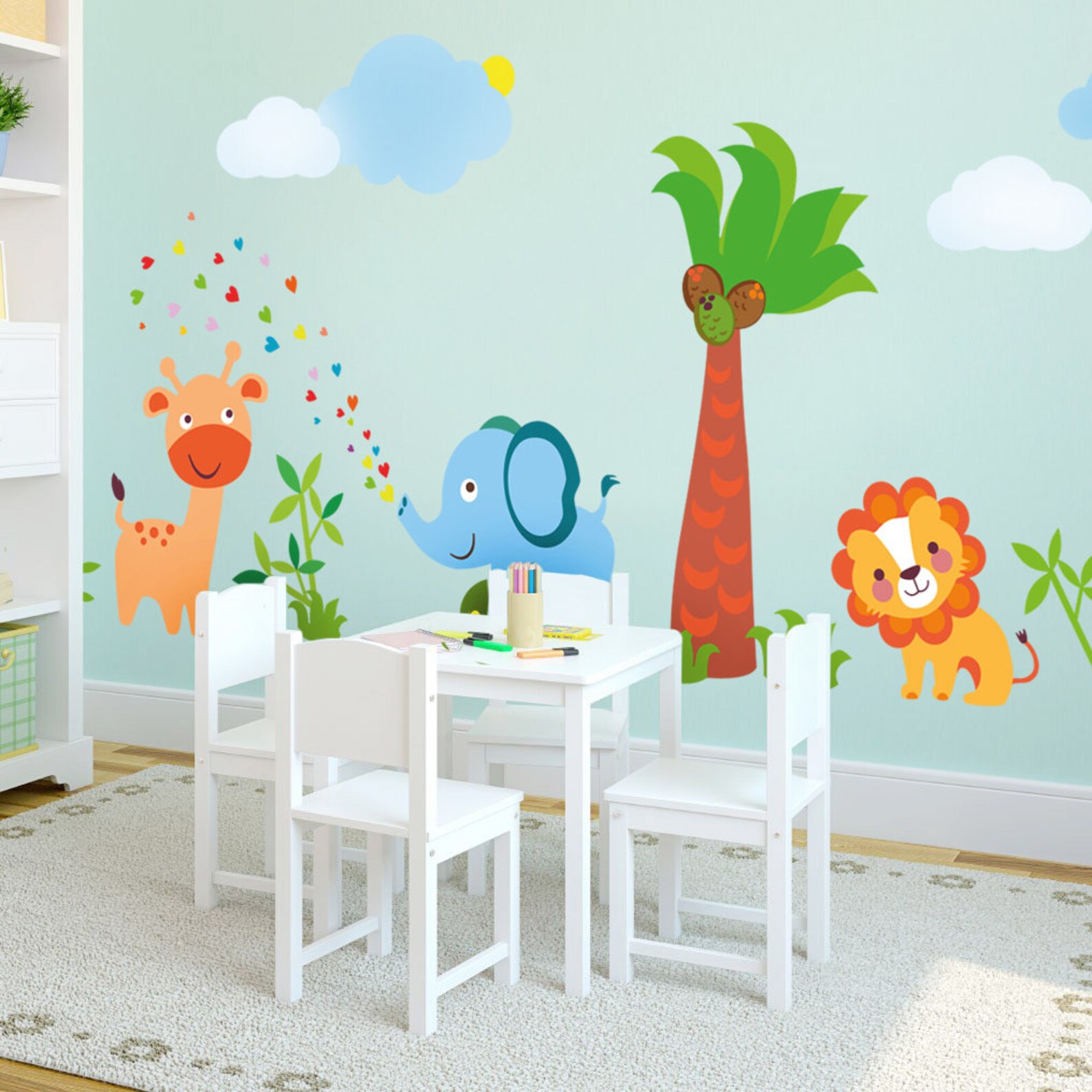 Jungle Safari Decal Vinyl Jungle Safari Decal Jungle Decal - Etsy