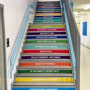 30 Motivational Stair Decals for School, Staircase Quotes Decal, Growth ...