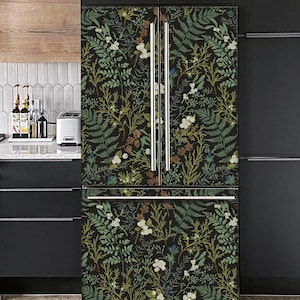MINI Fridge Wrap Floral Mini Fridge Decal Vinyl Vintage Botanical RV ...