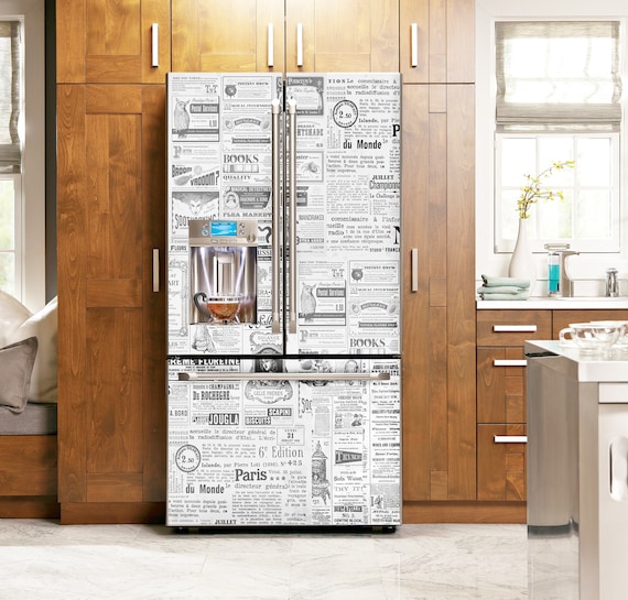 Retro Fridge Wrap Vintage Fridge Decals Fridge Vinyl Wrap - Etsy