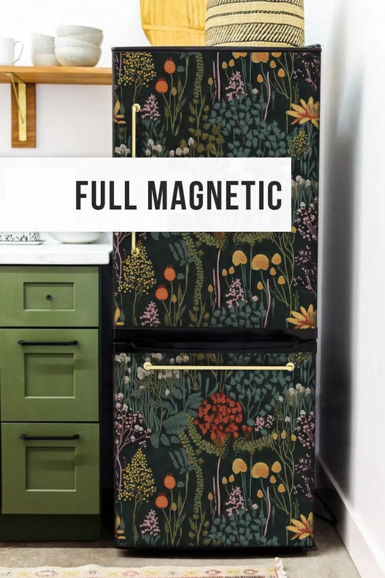 Magnetic Fridge Wrap Custom, Refrigerator Wrap Vinyl Magnets side by ...