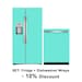 Solid Color Fridge Wrap Refrigerator Wrap Vinyl Side by Side Black Teal ...