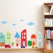 Town Wall Decal City Wall Decal Nursery Wall Decal Boy Room - Etsy