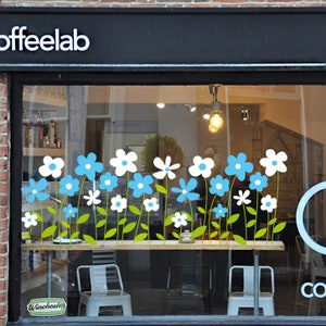 Spring Flower Window Decals, Floral Easter Shop Retail Window Display ...