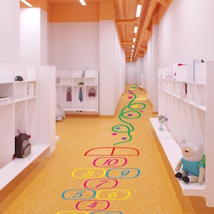 School Floor Sensory Path, Educational Floor Decal, ABC Decals Floor ...