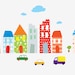 Town Wall Decal City Wall Decal Nursery Wall Decal Boy Room Decal Town ...