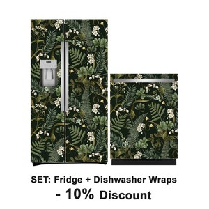Retro Parks Fridge Wrap, Vintage Refrigerator Wrap, Side by Side Top ...