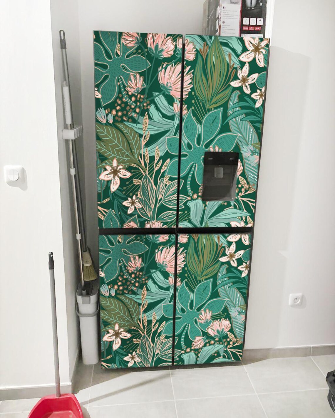 Fridge Wrap Tropical Refrigerator Wrap Vinyl Side by Side Fridge Decal ...