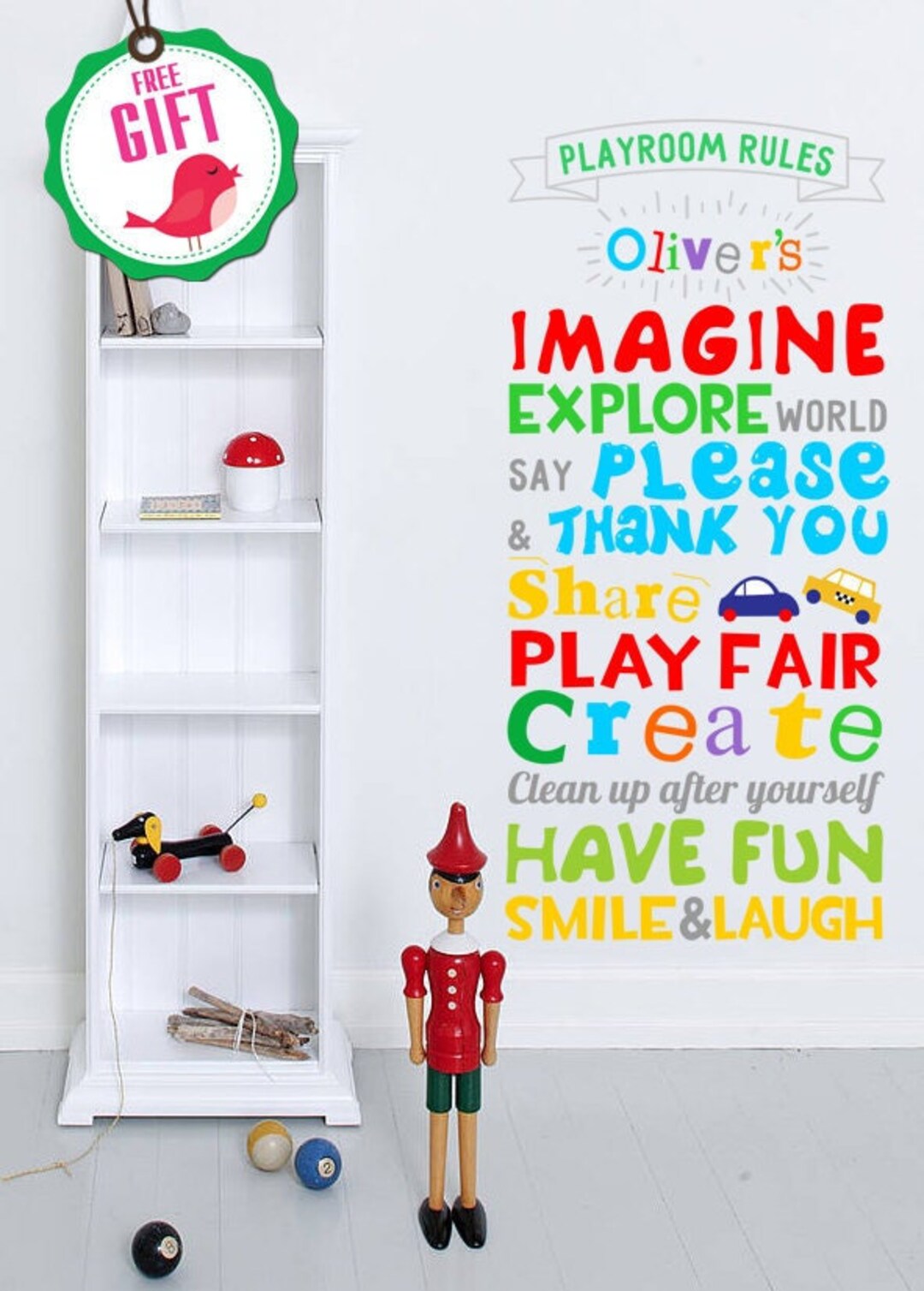 Playroom Rules Decal, Personalized Playroom Rules, Playroom Rules Sign ...