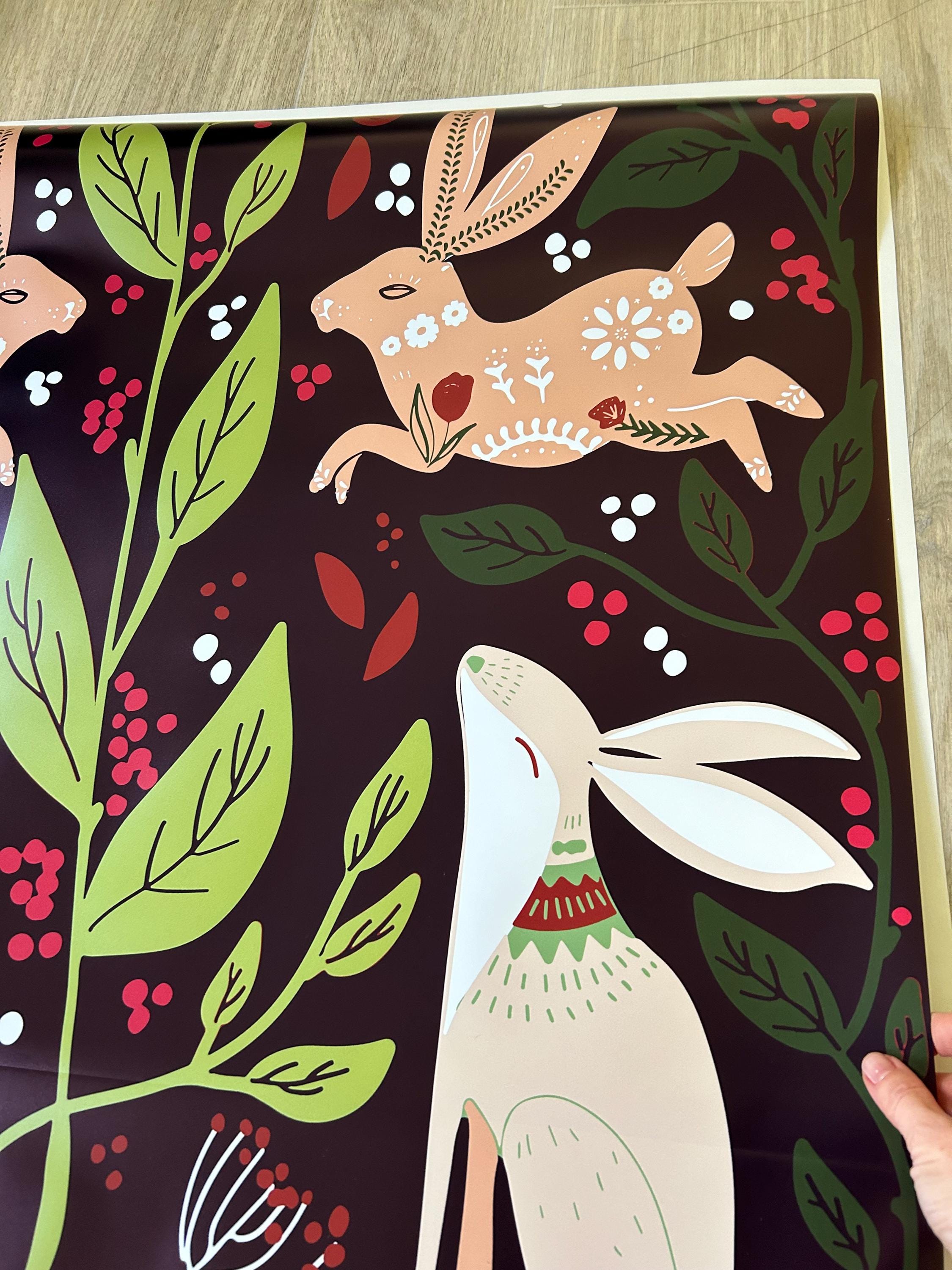 Fridge Wrap Rabbits, Refrigerator Wrap Vinyl, Fridge Decal French Door ...