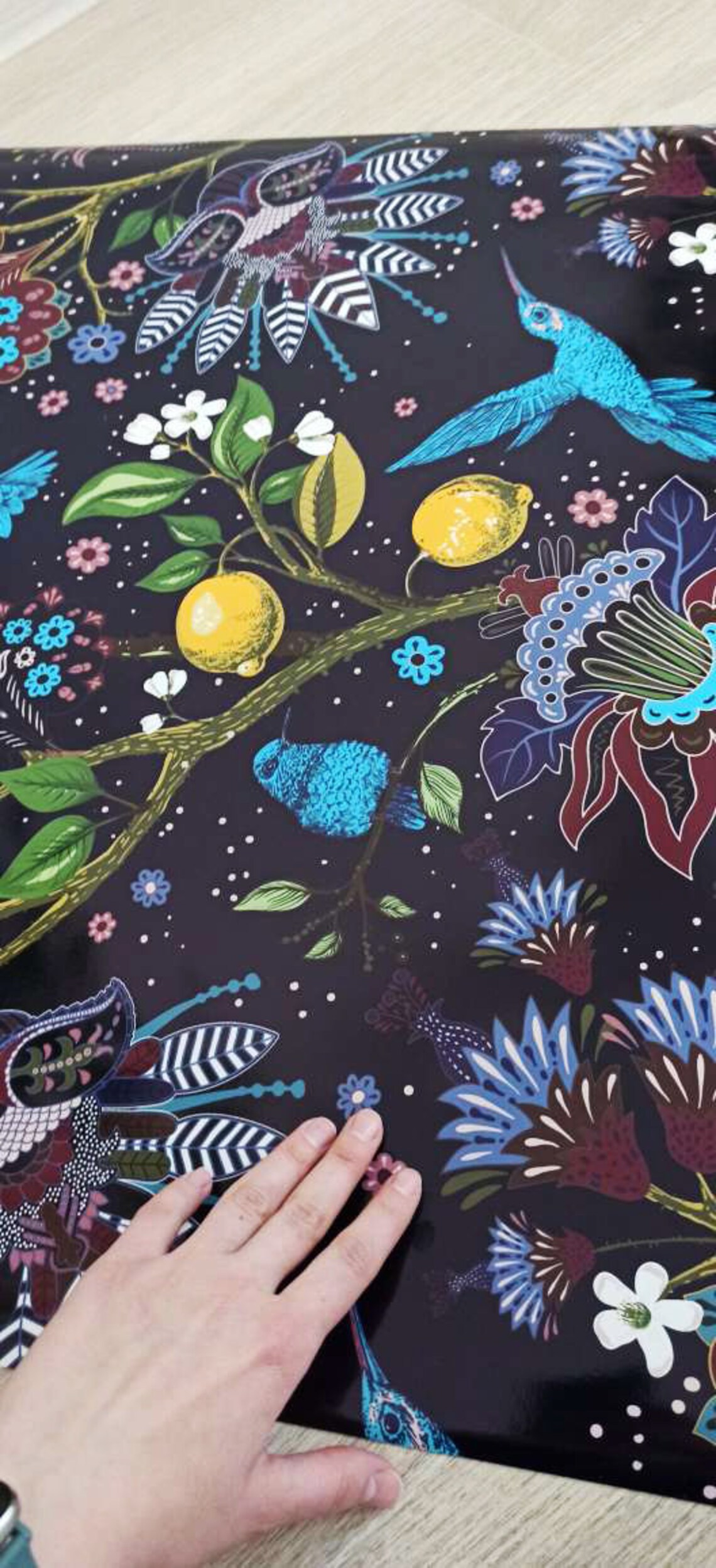 Refrigerator Wrap Side by Side Floral, Vintage Fridge Wrap Vinyl ...