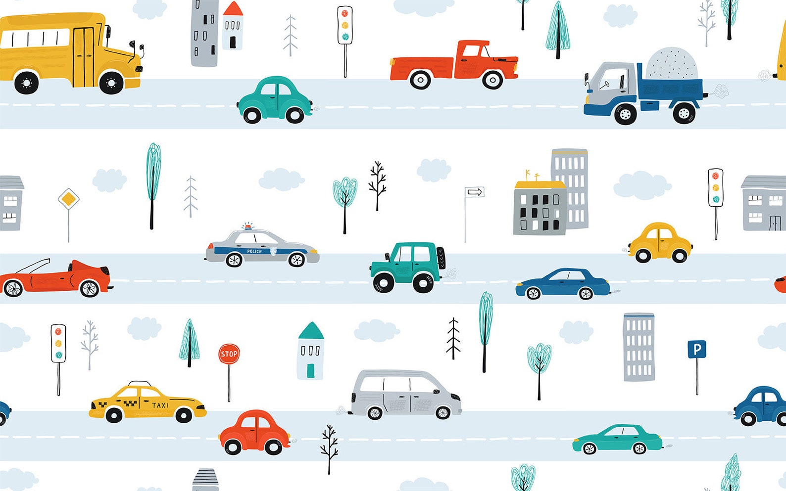 Kids Wallpaper Car Wallpaper for Boys Room Boys Wallpaper | Etsy
