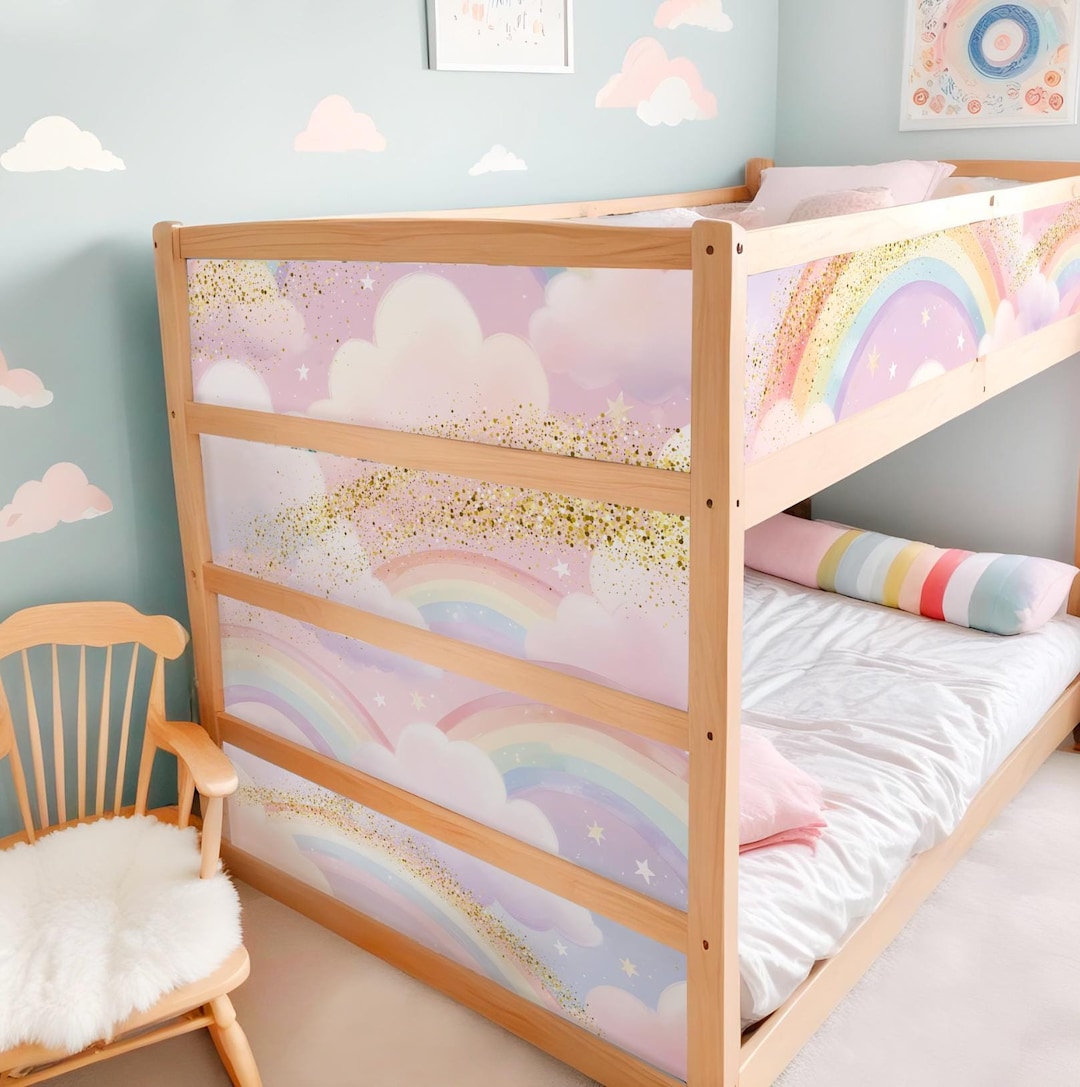 IKEA KURA BED Decals Girls Rainbow, Kura Bed Stickers, Kura Decal for ...