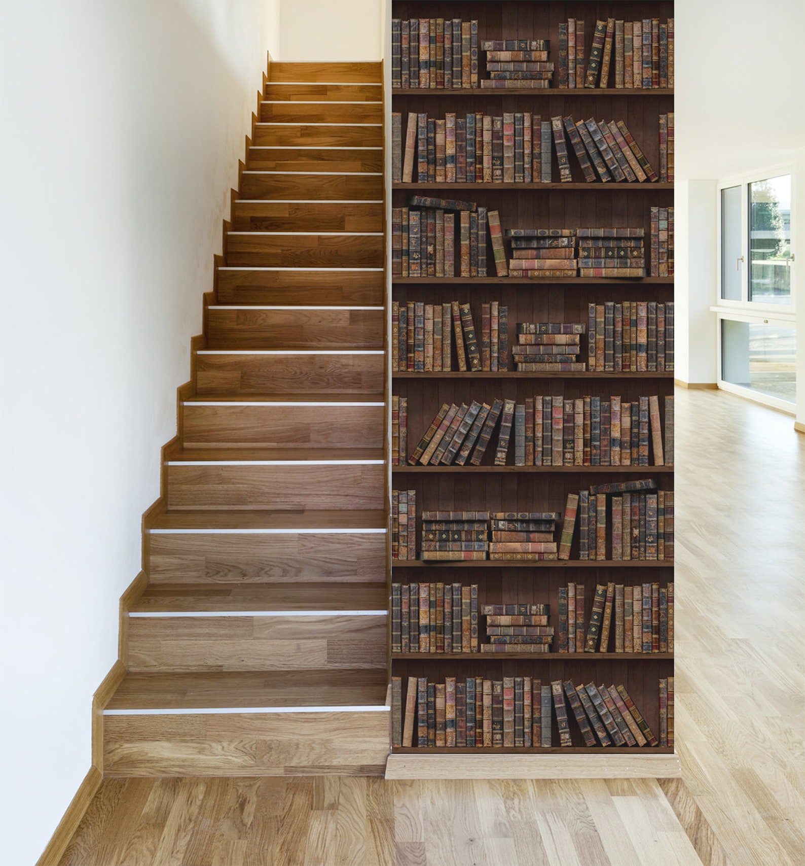 Door Mural Door Wrap Bookcase Door Mural Door Skin | Etsy