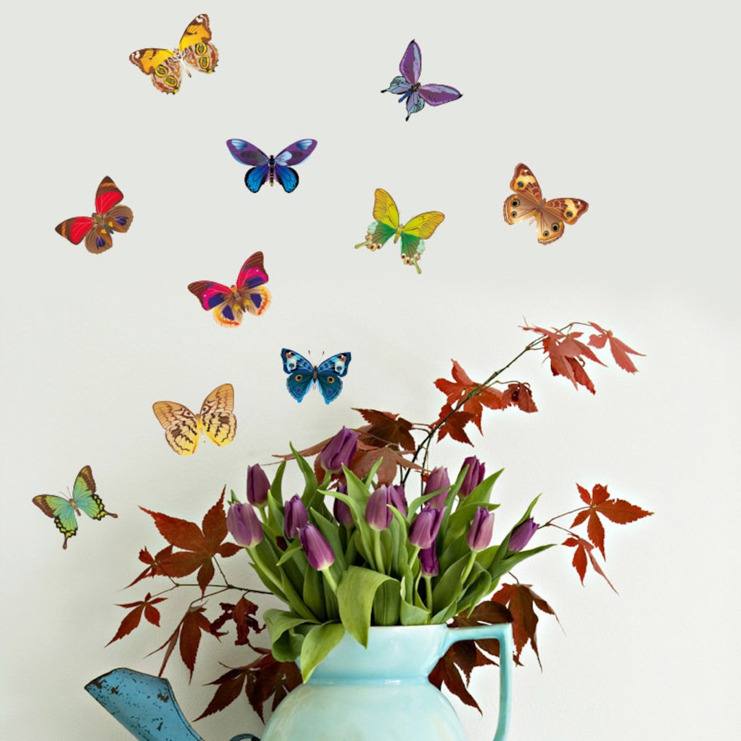 Butterfly Decal, Butterflies, Colorful Butterflies, Butterflies Decal ...