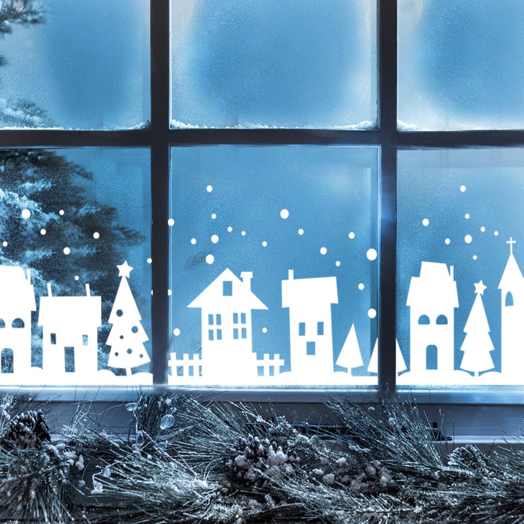 Christmas Window Decals, Winter Window Decals, Christmas Window ...