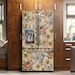 Boho Fridge Wrap Vintage Floral Refrigerator Wrap Vinyl Side by Side ...