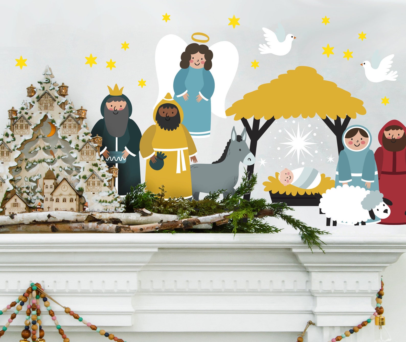 Nativity Vinyl Decal Nativity Scene Holy Night Decal - Etsy