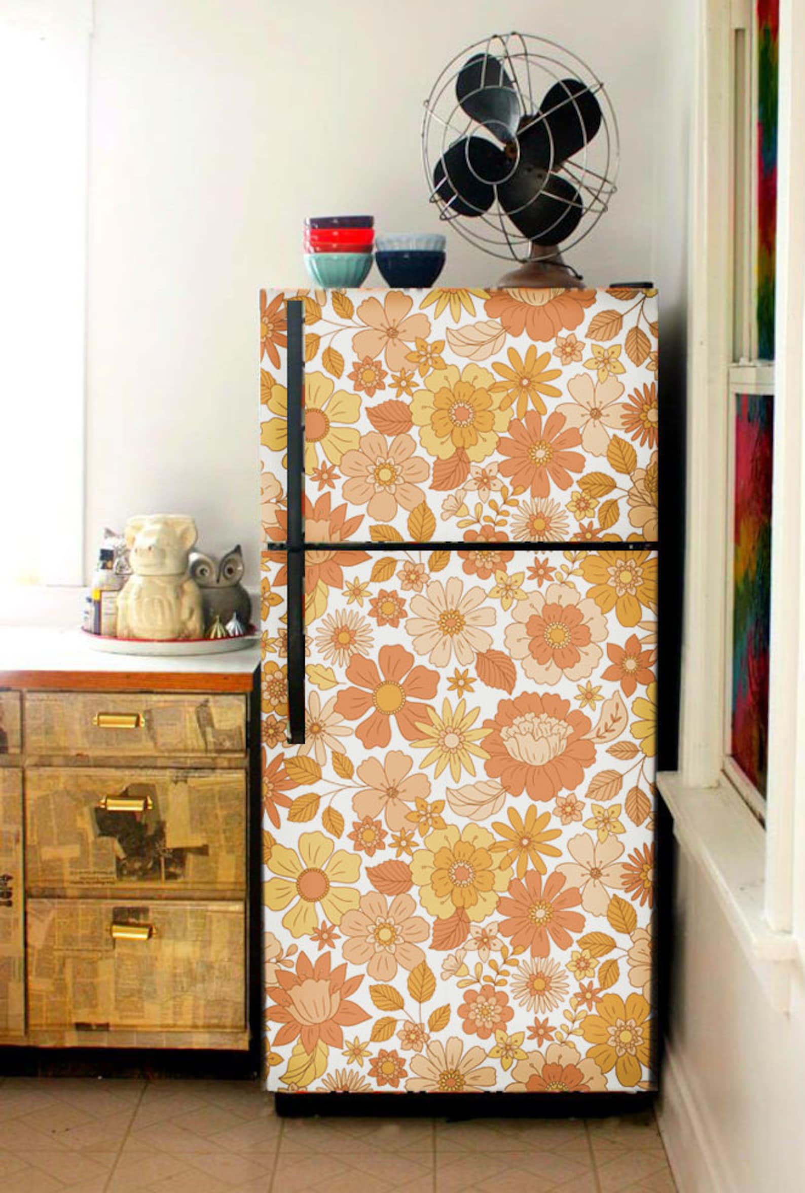 Magnetic Fridge Wrap, Refrigerator Magneticvinyl Side by Side ...