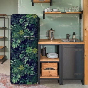 Fridge Wrap Tropical, Refrigerator Wrap Vinyl Side by Side, Fridge ...