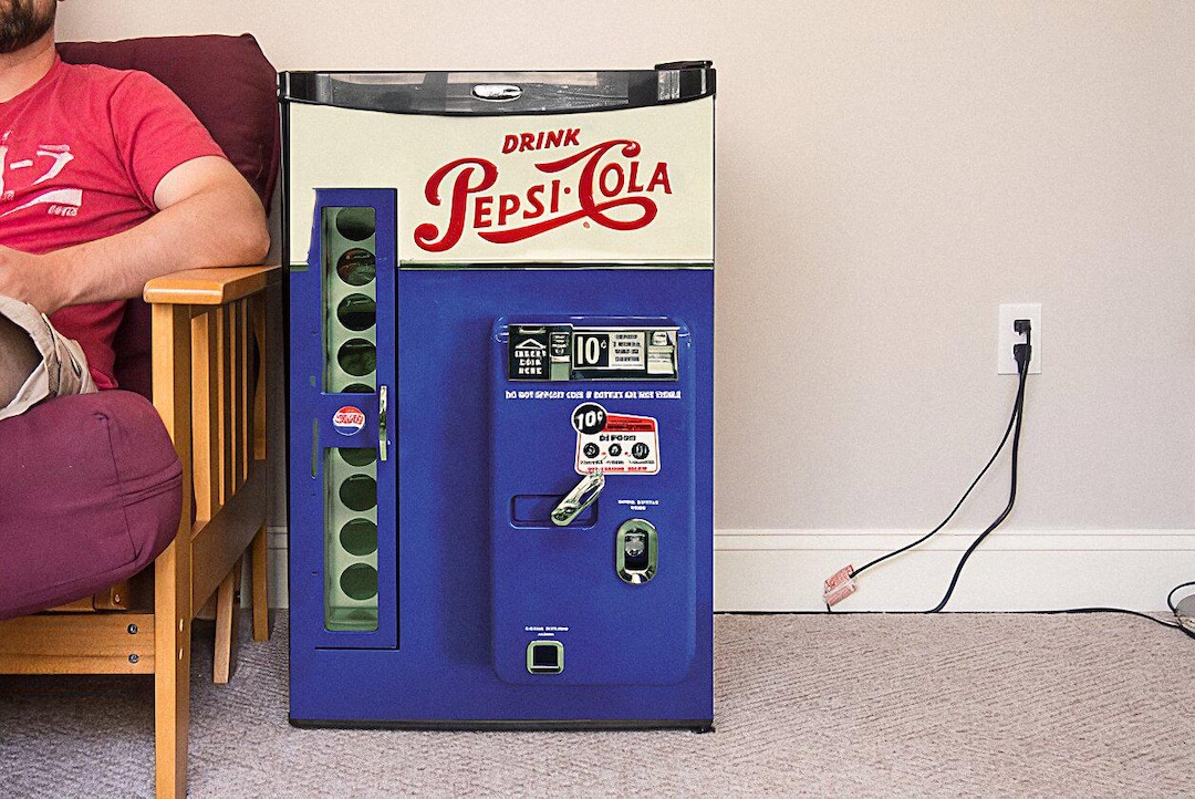 Retro MINI FRIDGE Wrap, Pepsi-cola Decals, Mini Fridge Skin, Vintage ...