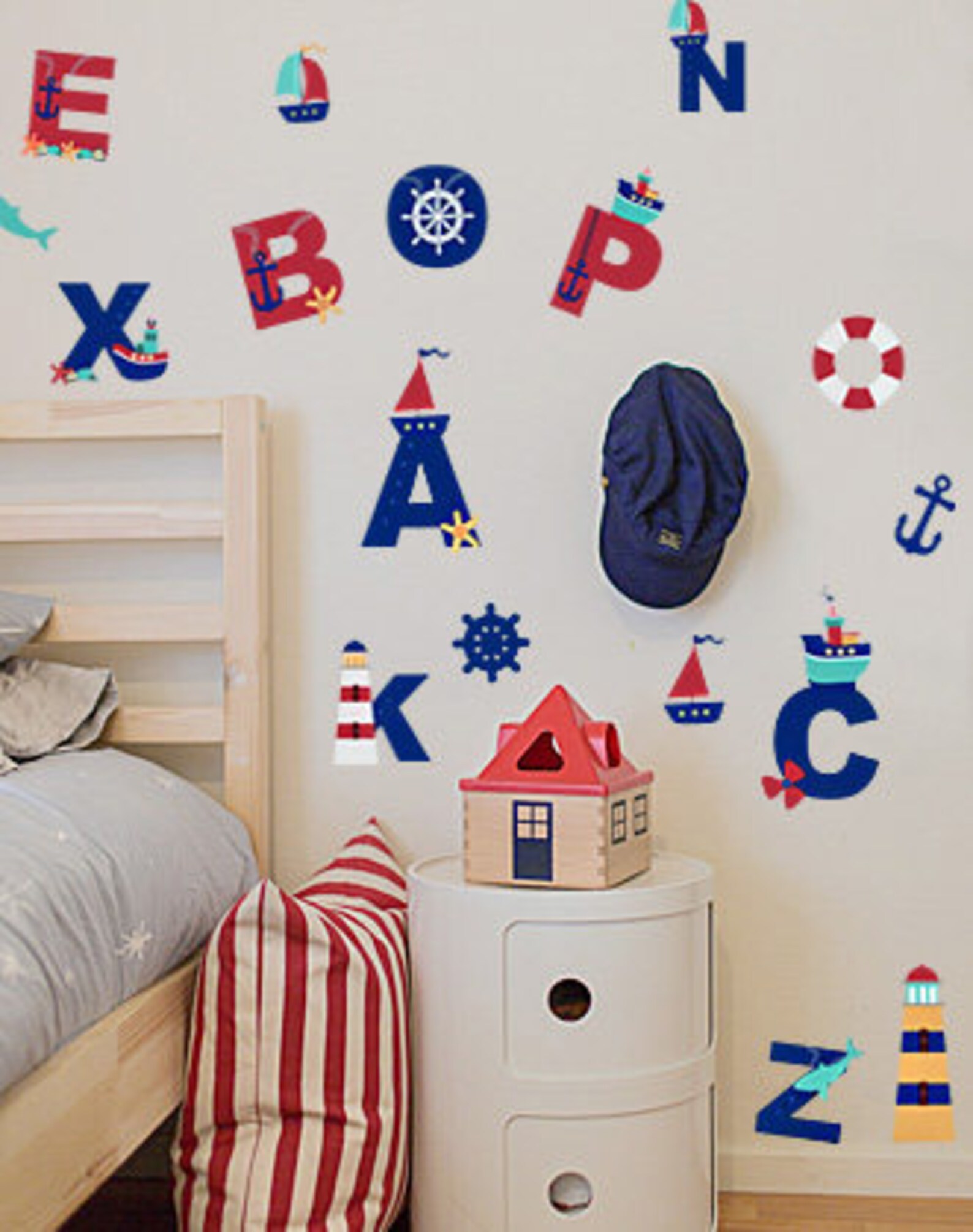 Nursery Alphabet Alphabet Wall Decal Upper-case Alphabet - Etsy