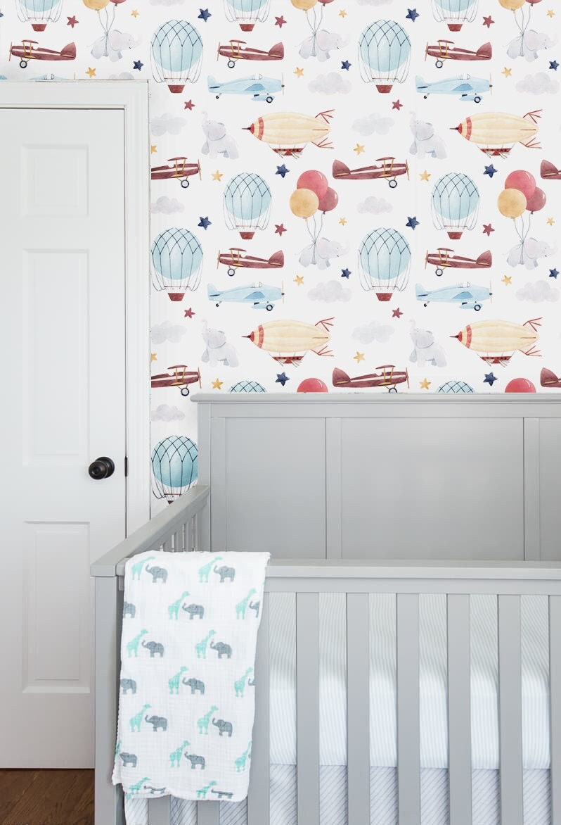 Kids Wallpaper Boys Boy Nursery Wallpaper Peel and Stick - Etsy