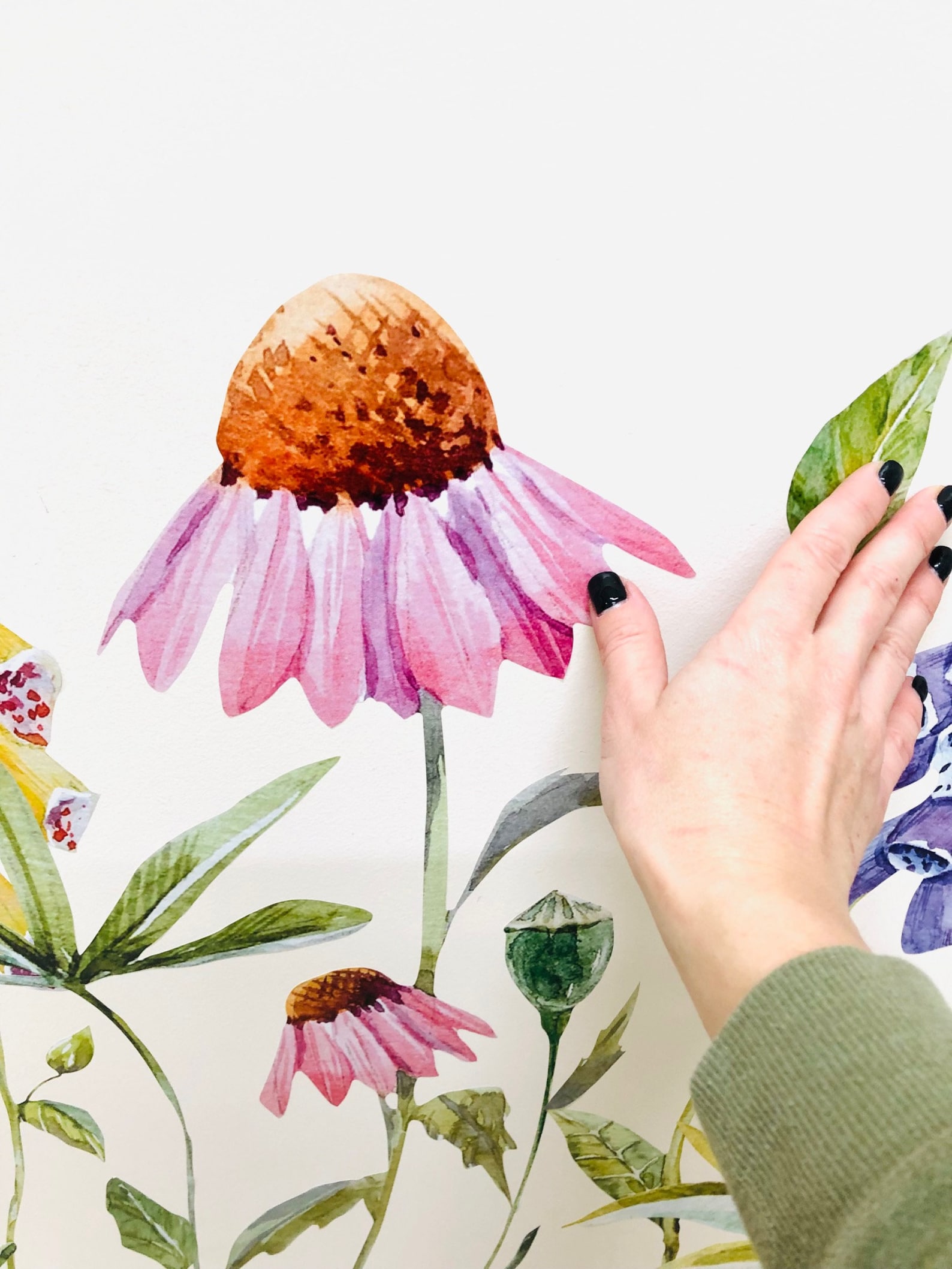Floral Wall Decals Wildflower Nursery Flower Wall Decals - Etsy
