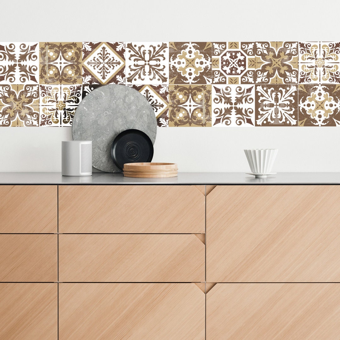 Tile Stickers Vinyl Tiles Tile Decal Kitchen Tile Decal | Etsy