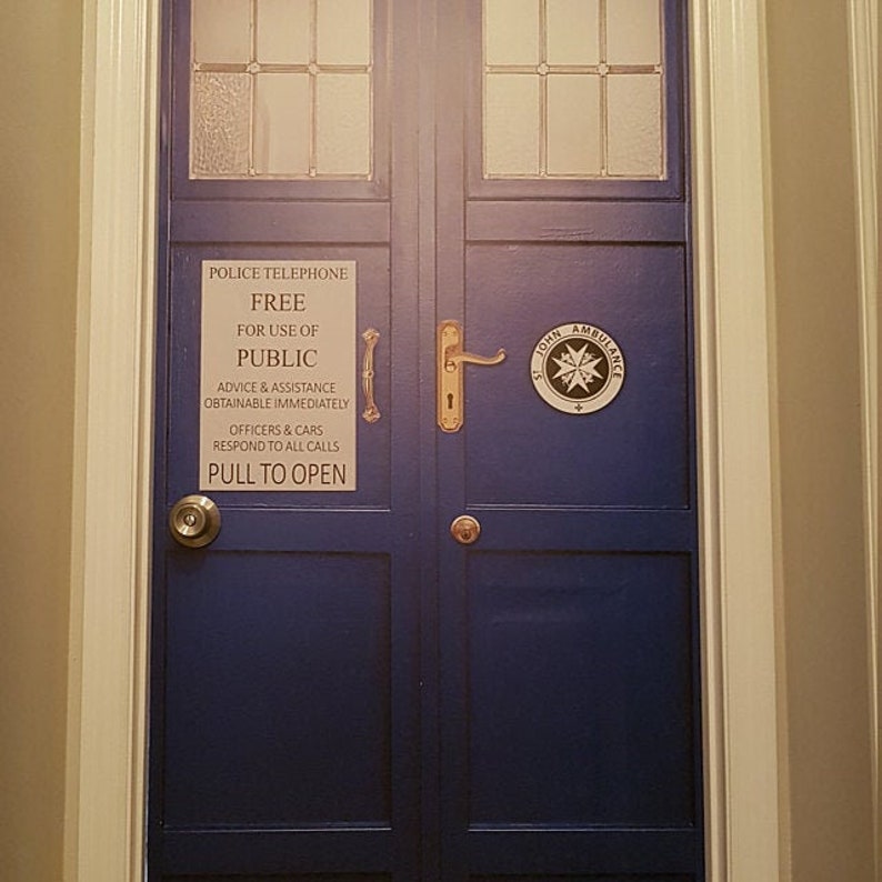 Tardis Door Wrap Tardis Door Cover Policebox Door Wrap | Etsy