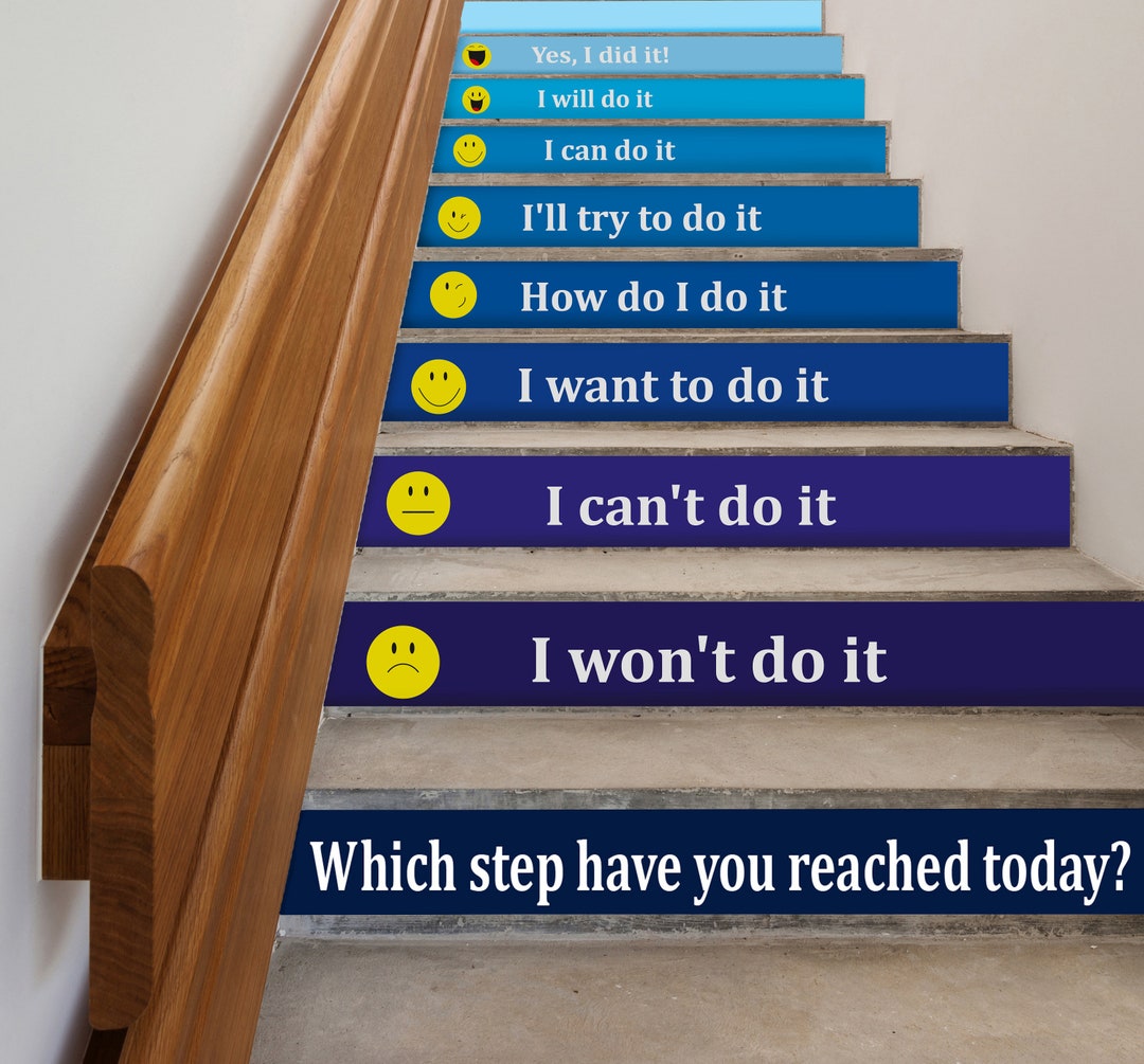 Motivational Stair Decals for School, Stair Riser Decals, Staircase ...