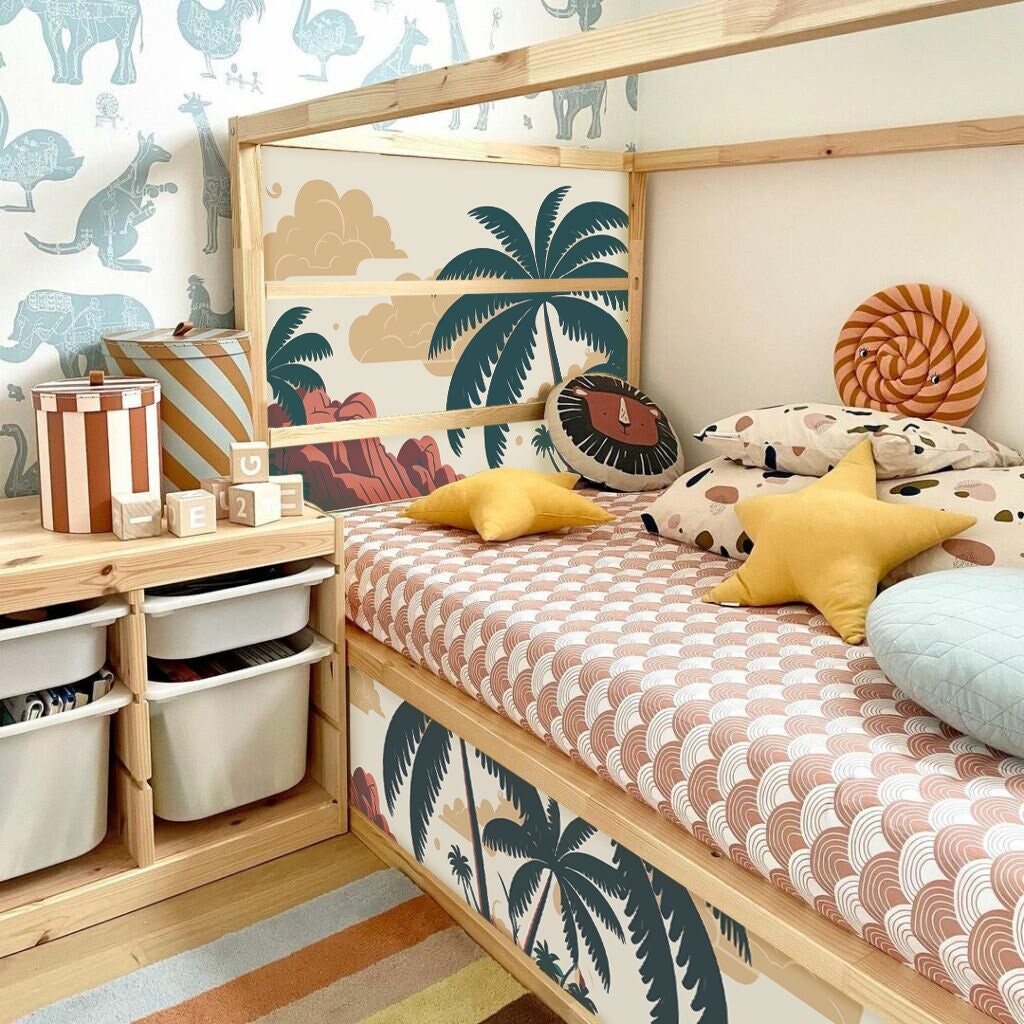 KURA BED Decal Boho Tropic IKEA Kura Bed Stickers Neutral - Etsy