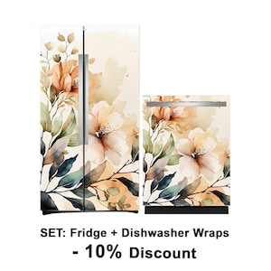 Magnetic Fridge Wrap, Refrigerator Magnetic vinyl Side by Side ...