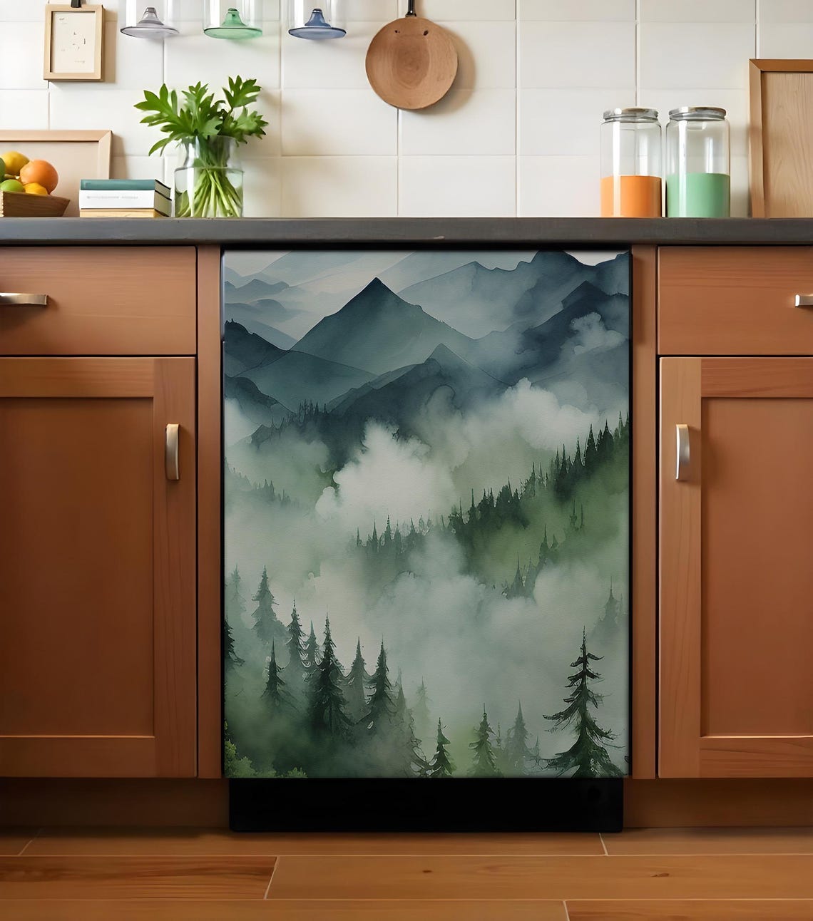 Fridge Wrap Forest, Refrigerator Wrap Vinyl Side by Side, Top Bottom ...