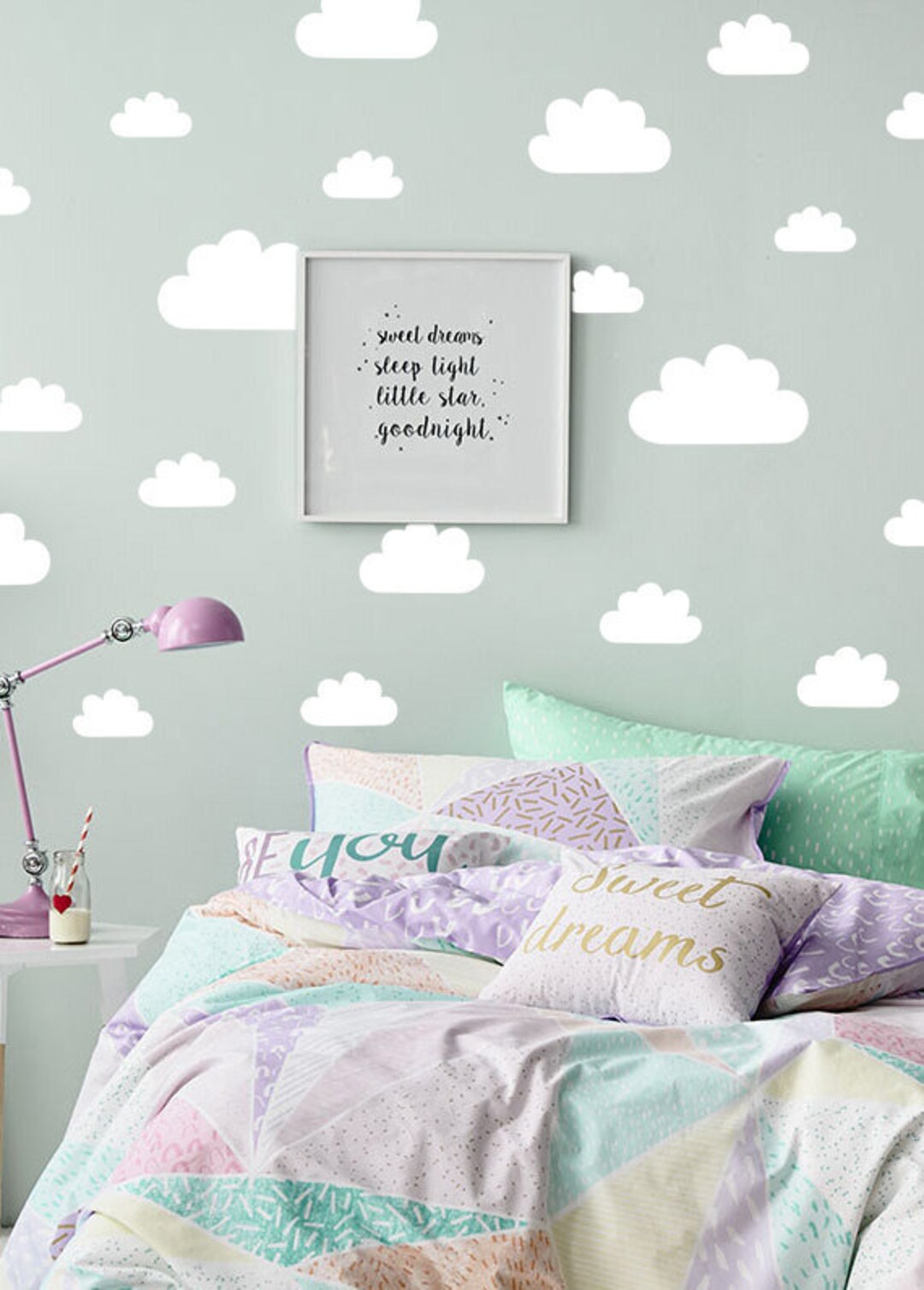 70 Pcx Cloud Decals for Walls Nursery Baby Nursery Wall - Etsy