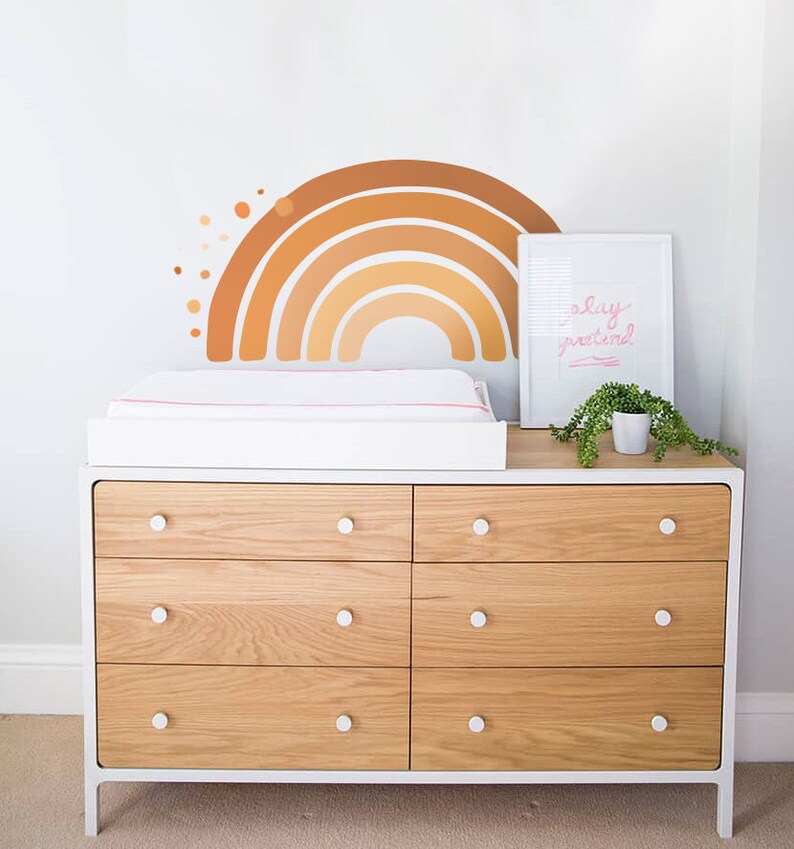 Boho Rainbow Wall Decals Boho Wall Decal for Nursery Large - Etsy