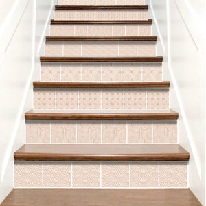 Stair Riser Decals Boho, Geometric Stair Decals, Staircase Decals Vinyl ...