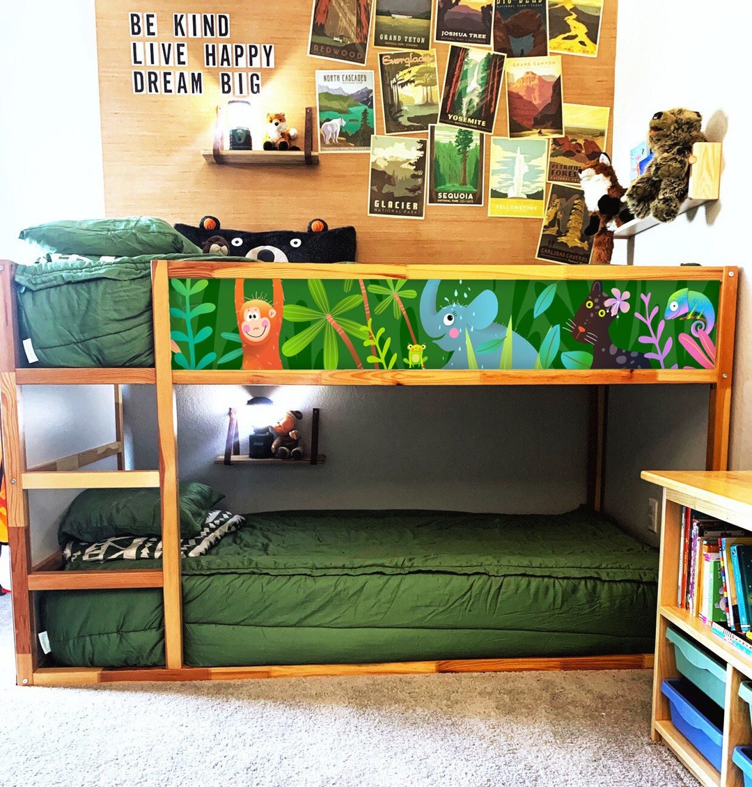 IKEA KURA BED Decals Jungle, Safari Animals Decals for Kura Bed, Kura ...