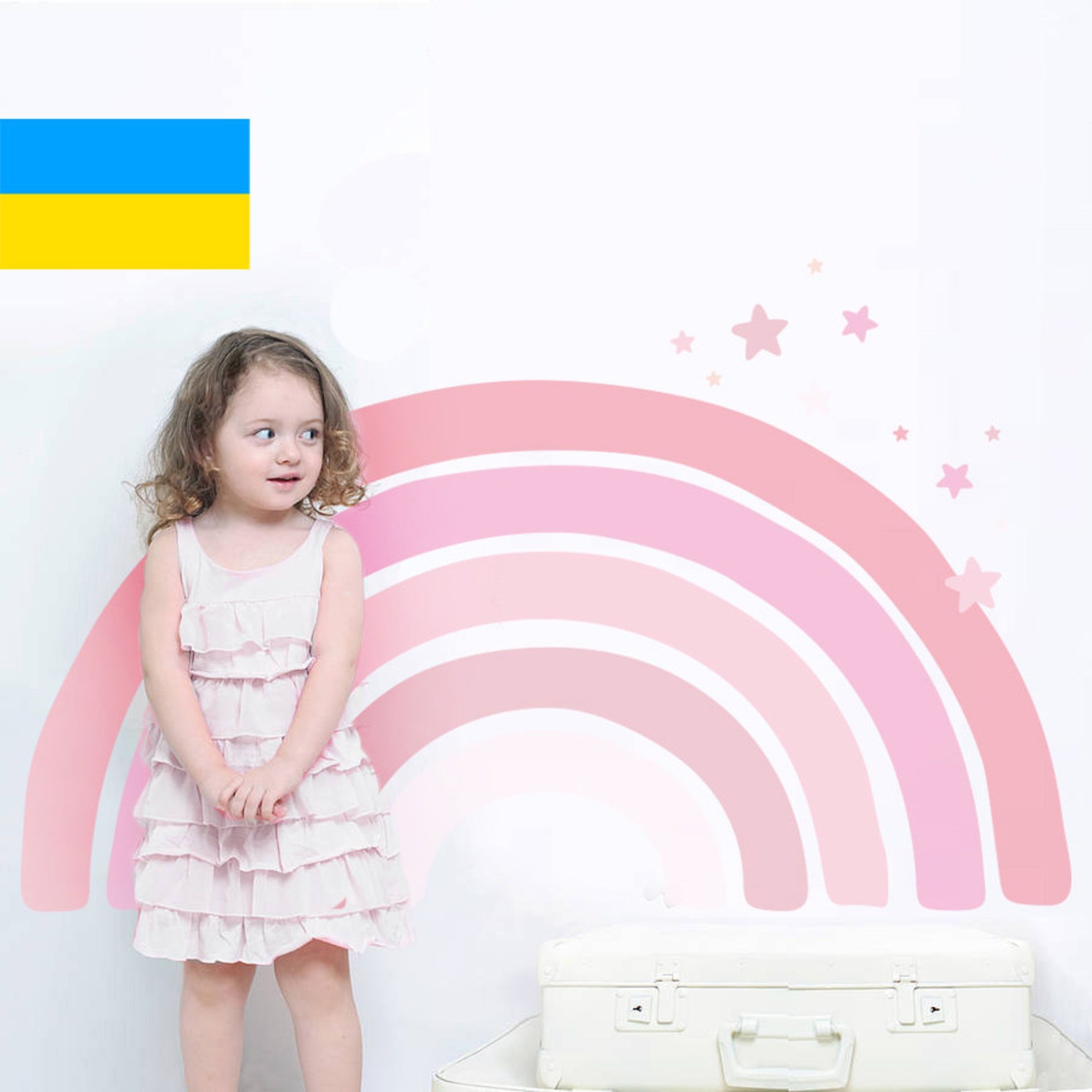 Pink Pastel Rainbow Wall Decals Pastel Rainbow Wall Decor | Etsy