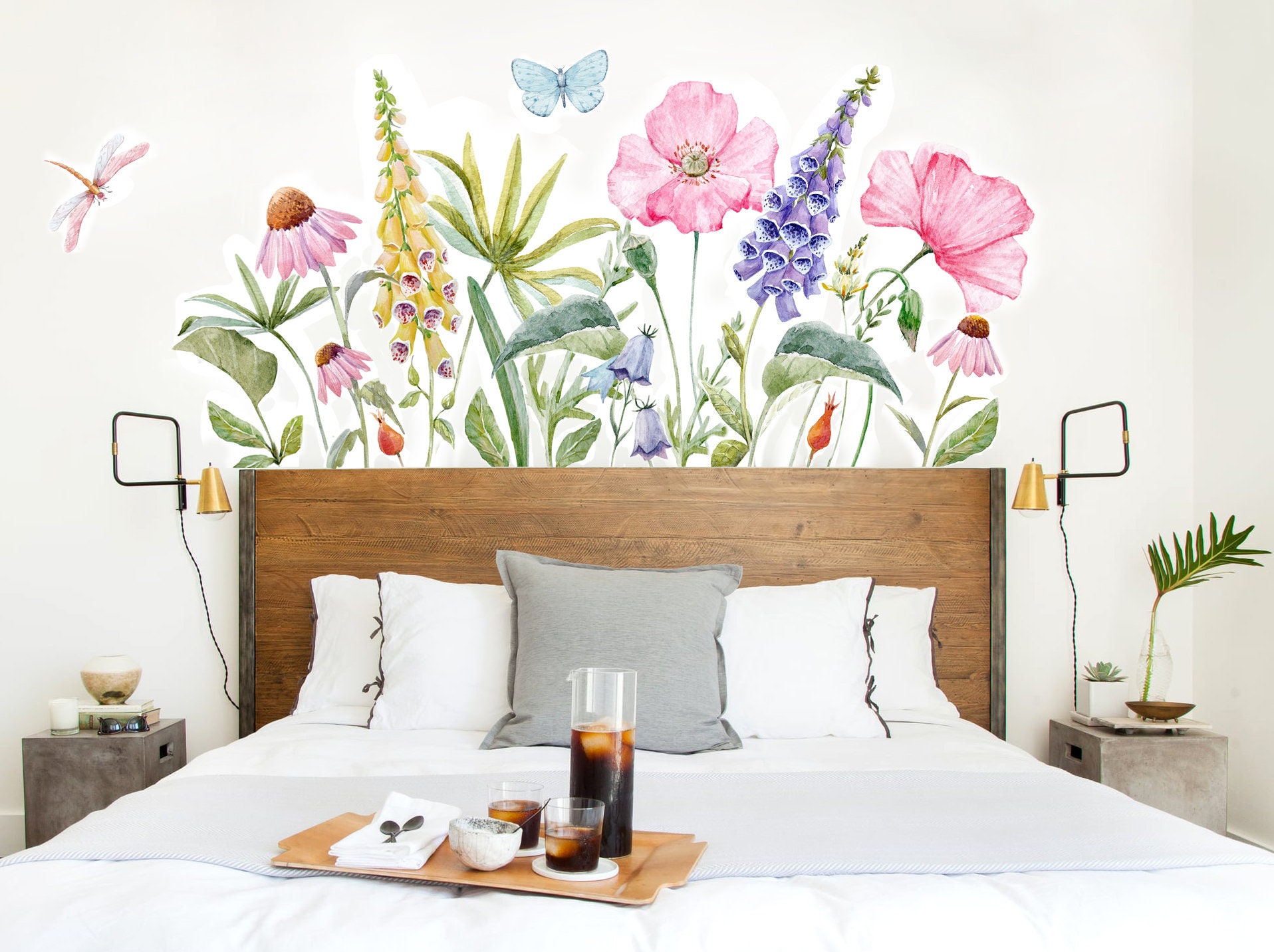 Floral Wall Decals Wildflower Nursery Flower Wall Decals Etsy Australia