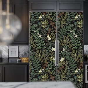 MINI Fridge Wrap Floral Mini Fridge Decal Vinyl Vintage Botanical RV ...